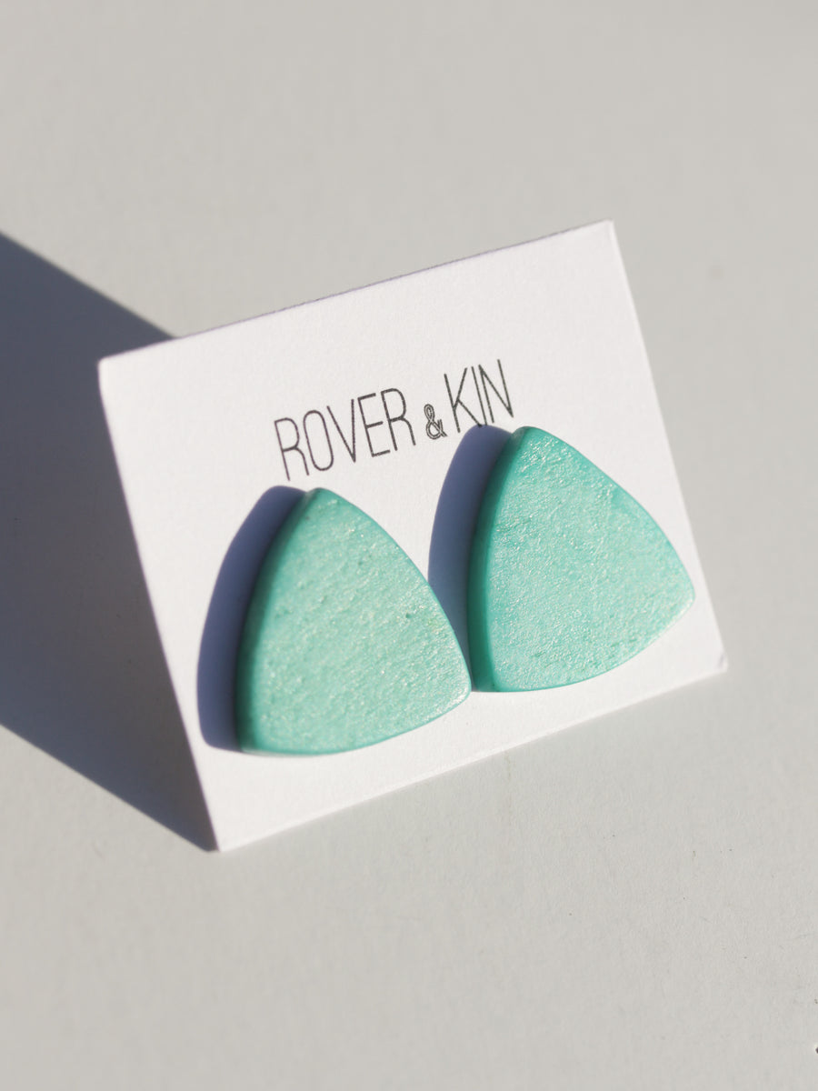 Mod Triangle Studs - Turquoise – Rover & Kin