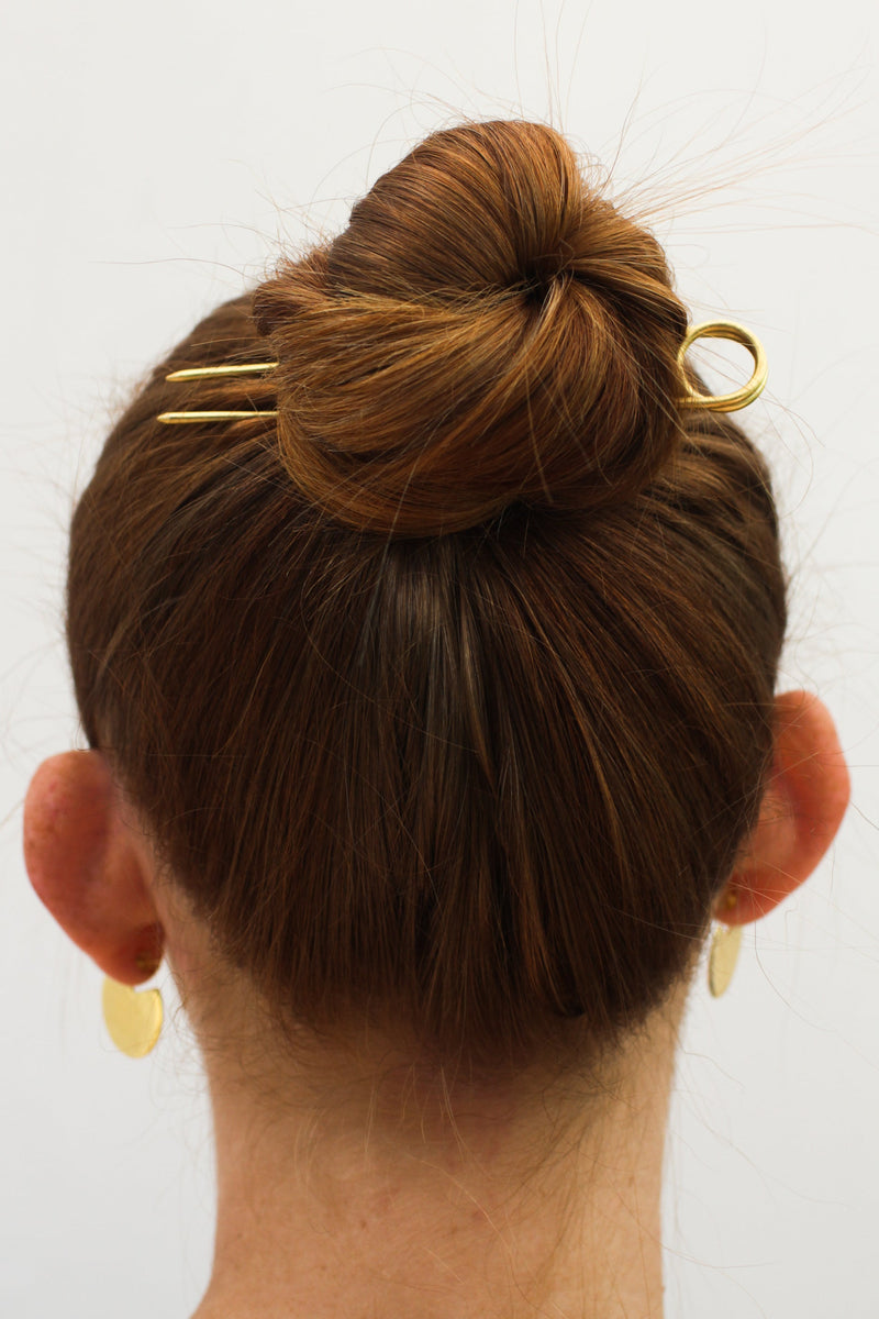 Raw Brass Loop Hair Pin – Rover & Kin